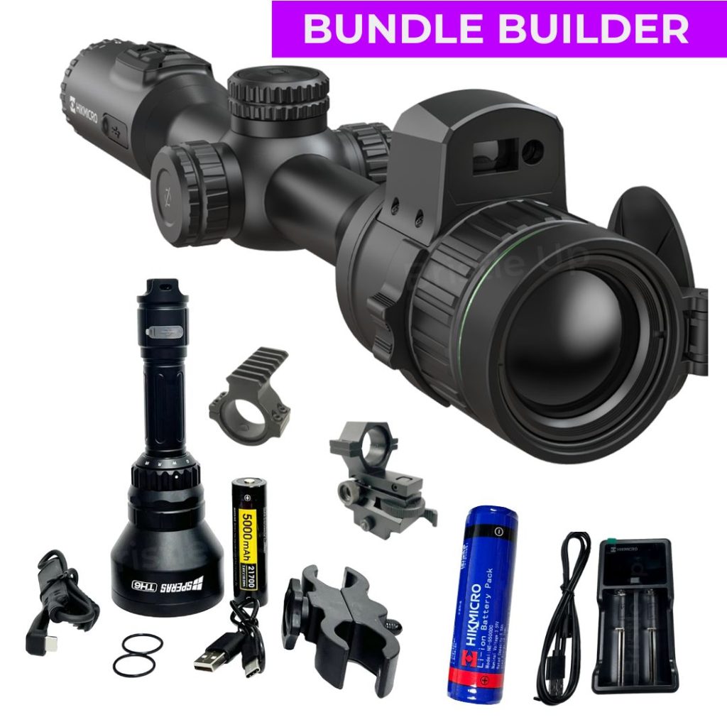 Hikmicro Alpex 4K – A50EL LRF | A50E – Day & Night Vision – Bristle Up