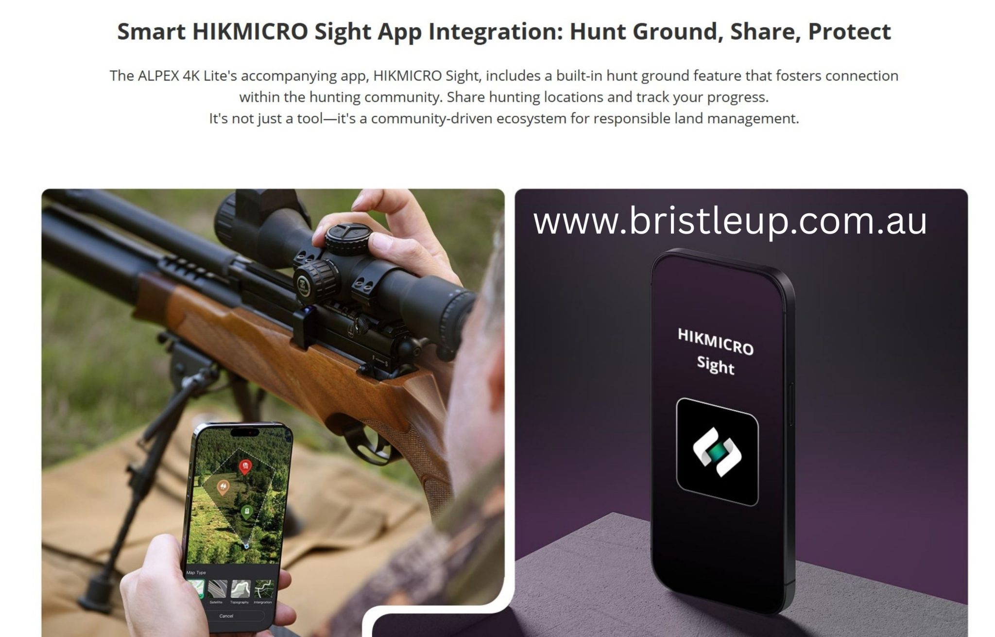 Hikmicro Alpex 4K Lite A40EL – A40E – Day & Night Vision – Bristle Up